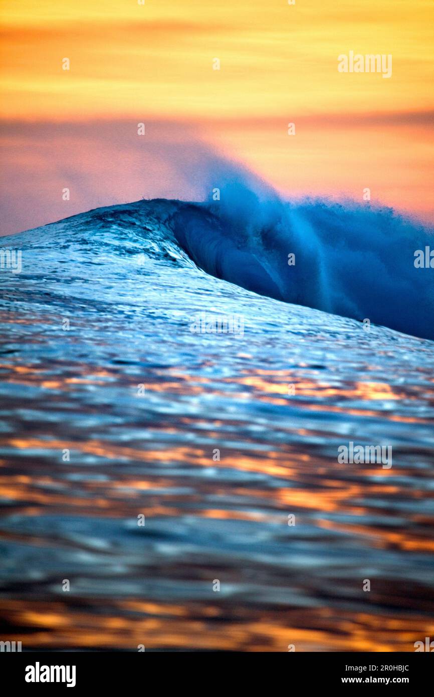 INDONESIA, Mentawai Islands, Kandui Resort, wave in Indian Ocean at ...