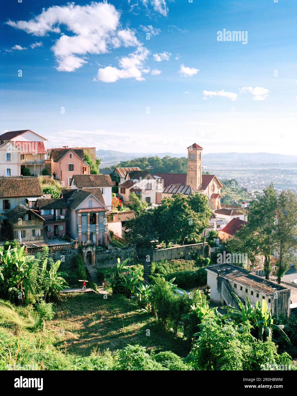 MADAGASCAR, Antananarivo with mountain ranges in background Stock Photo ...
