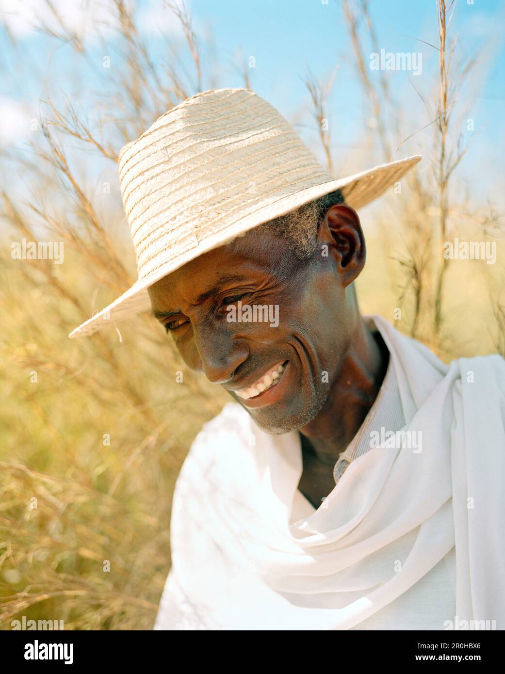 MADAGASCAR, mature man smiling, close-up, Betioky Stock Photo - Alamy
