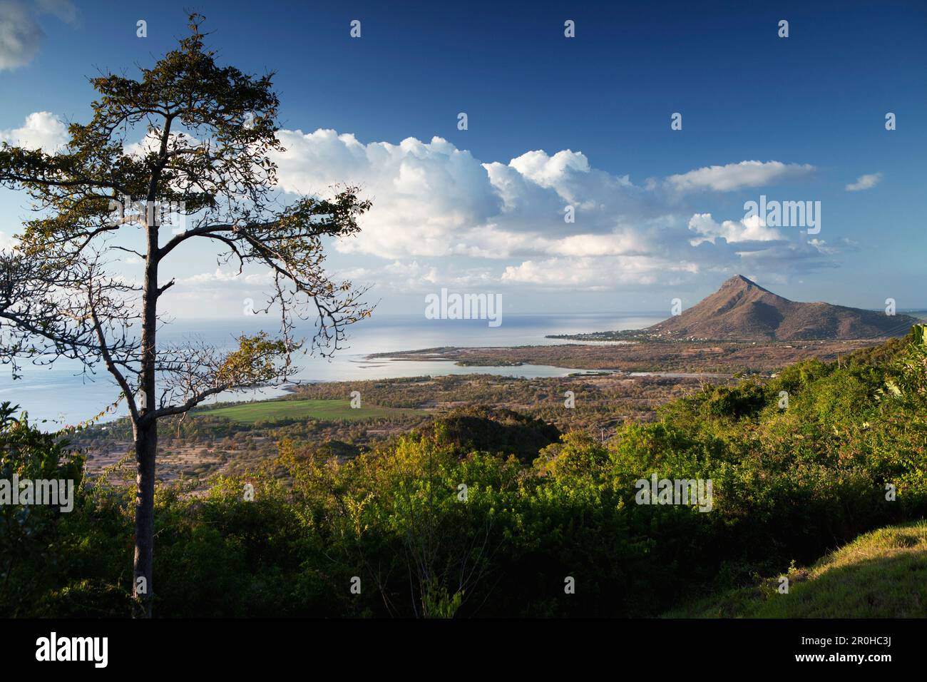 MAURITIUS, a view of the West Coast of Mauritius from Plaine Champagne ...