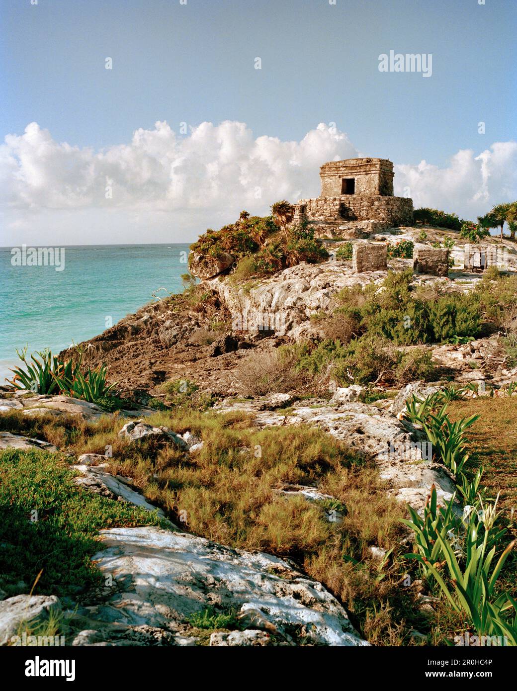 MEXICO, Maya Riviera, Tulum Ruins, the main temple Stock Photo - Alamy