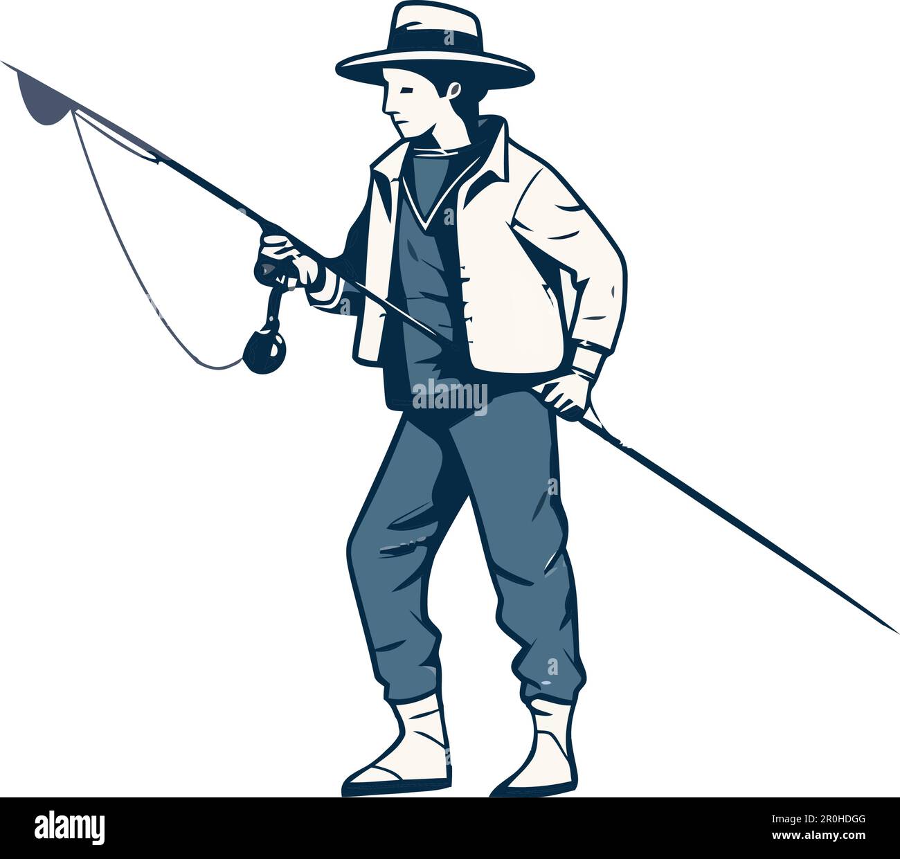 One person standing holding fish, winter outdoors isolated Stock Vector ... One person standing holding fish, winter outdoors isolated Stock Vector ...