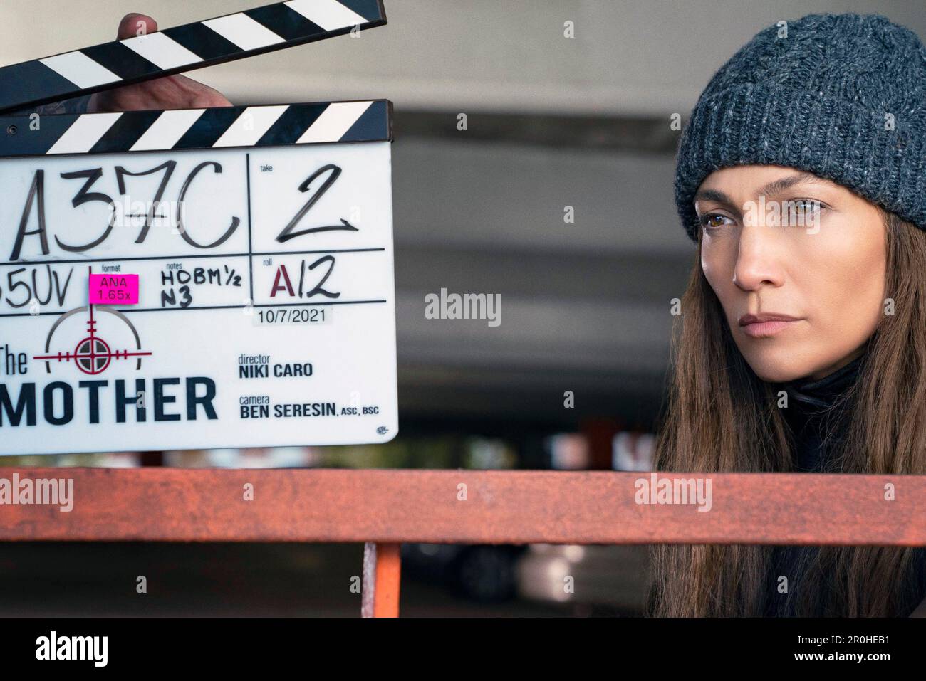 THE MOTHER, Jennifer Lopez, on set, 2023. ph: Doane Gregory / © Netflix ...