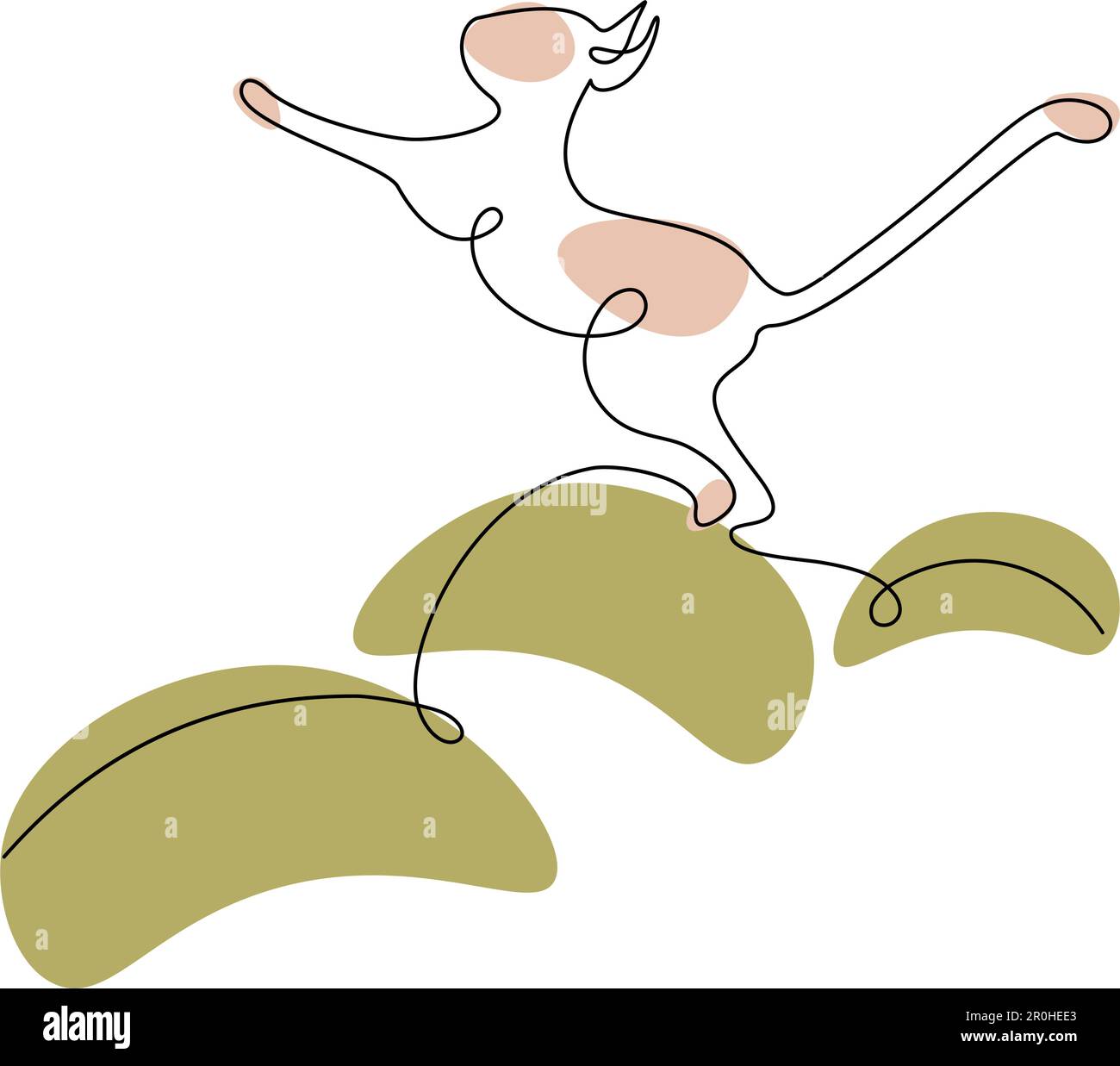 how to draw a cartoon cat jumping