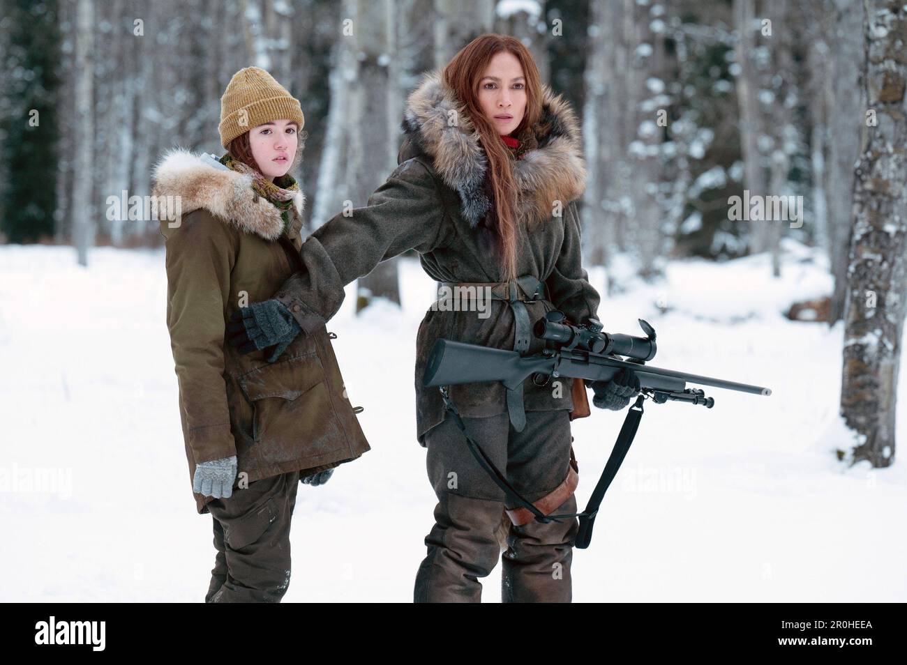 THE MOTHER, from left: Lucy Paez, Jennifer Lopez, 2023. ph: Eric Milner ...