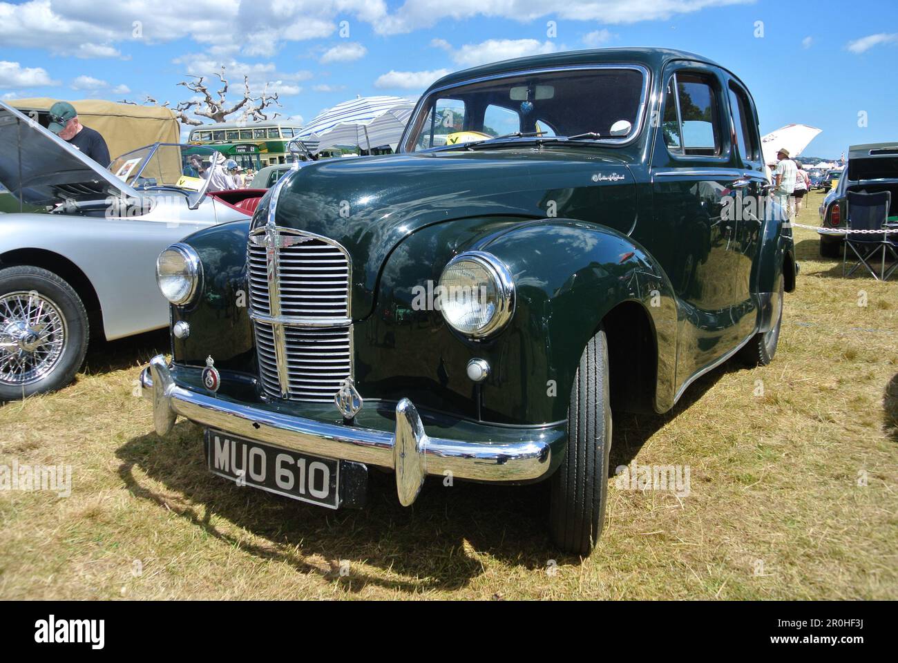 A 1951 Austin A-40 Devon parked on display at the 47th Historic Vehicle ...
