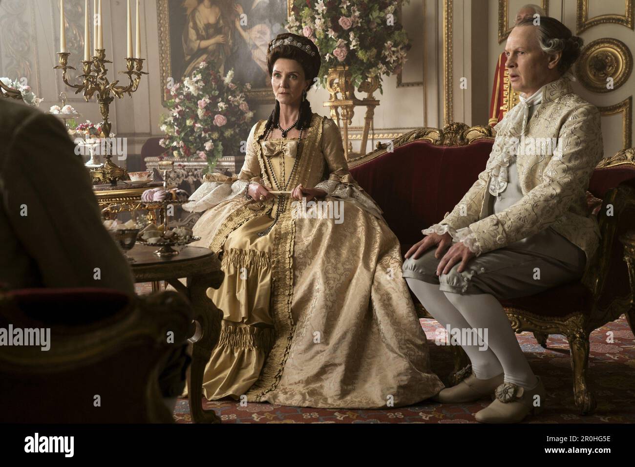 QUEEN CHARLOTTE: A BRIDGERTON STORY, Michelle Fairley (center), Richard ...