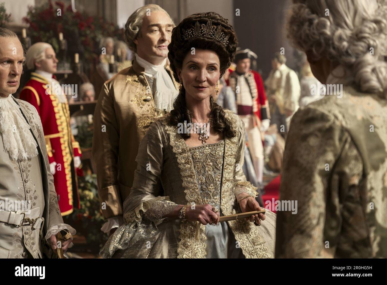 QUEEN CHARLOTTE: A BRIDGERTON STORY, Richard Cunningham (far left ...