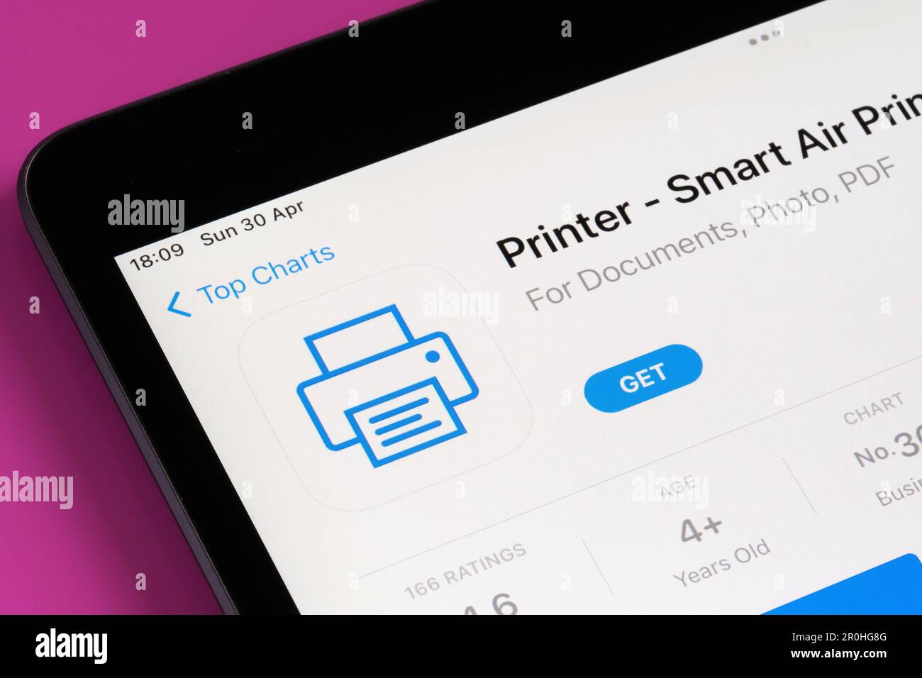 Printer Smart Air app seen in App Store on the screen of ipad ...