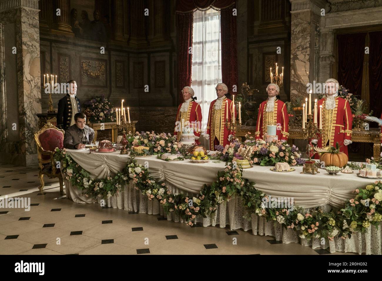 QUEEN CHARLOTTE: A BRIDGERTON STORY, Freddie Dennis (standing, left ...