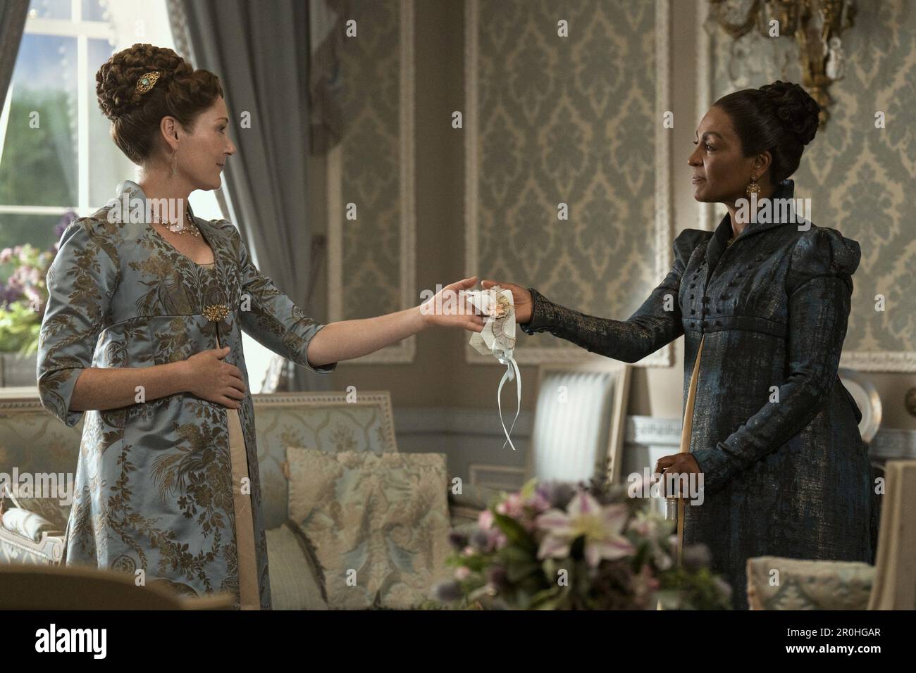 QUEEN CHARLOTTE: A BRIDGERTON STORY, from left: Ruth Gemmell, Adjoa ...