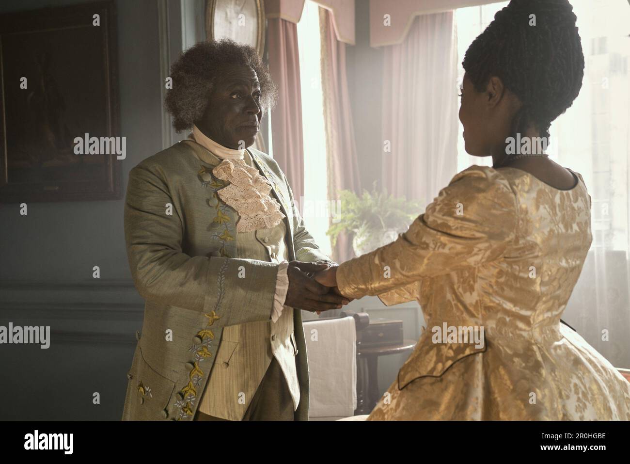 QUEEN CHARLOTTE: A BRIDGERTON STORY, from left: Cyril Nri, Arsema ...
