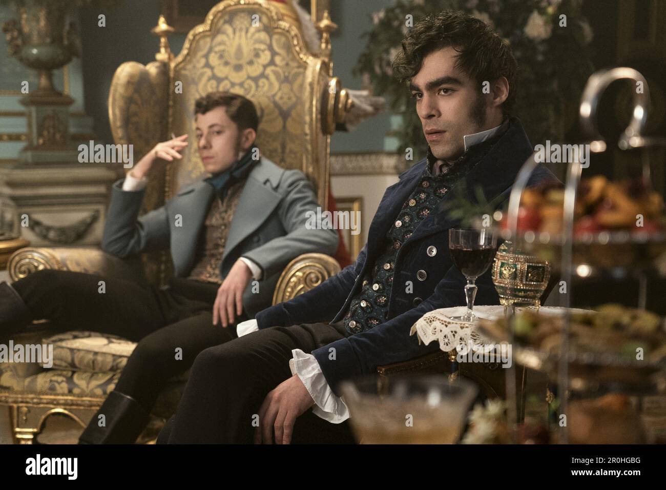 QUEEN CHARLOTTE: A BRIDGERTON STORY, from left: Harvey Almond, Seamus ...