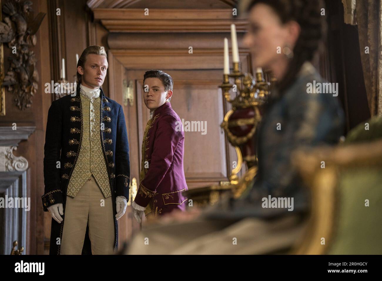 QUEEN CHARLOTTE: A BRIDGERTON STORY, from left: Freddie Dennis, Sam ...