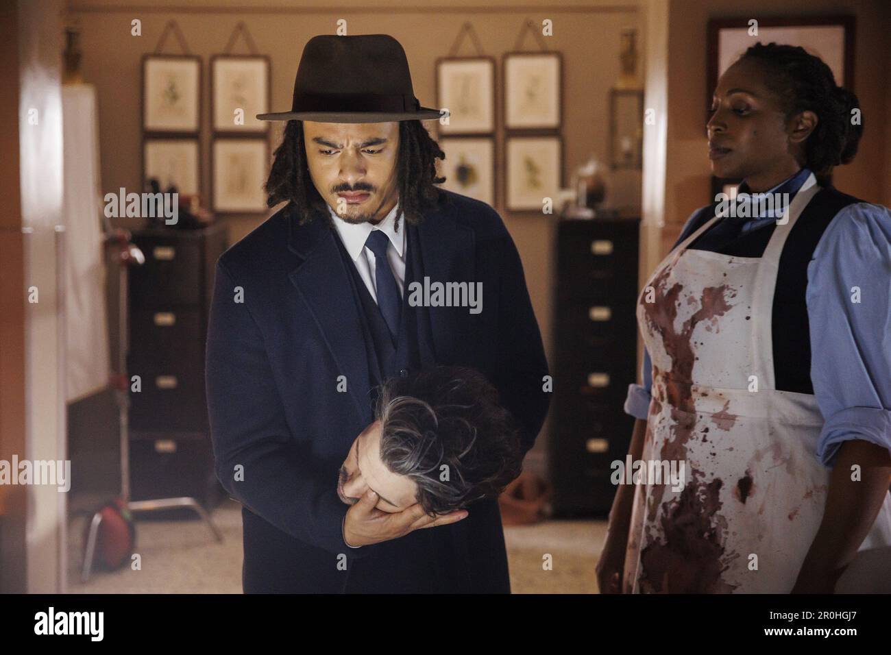 SLASHER, (aka SLASHER: RIPPER), from left: Gabriel Darku, Lisa Berry ...