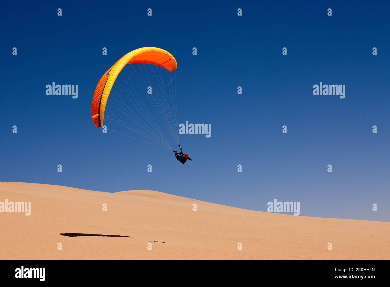 Paragliding over Dunes of Namib Desert, Long Beach, Swakopmund, Namibia ...