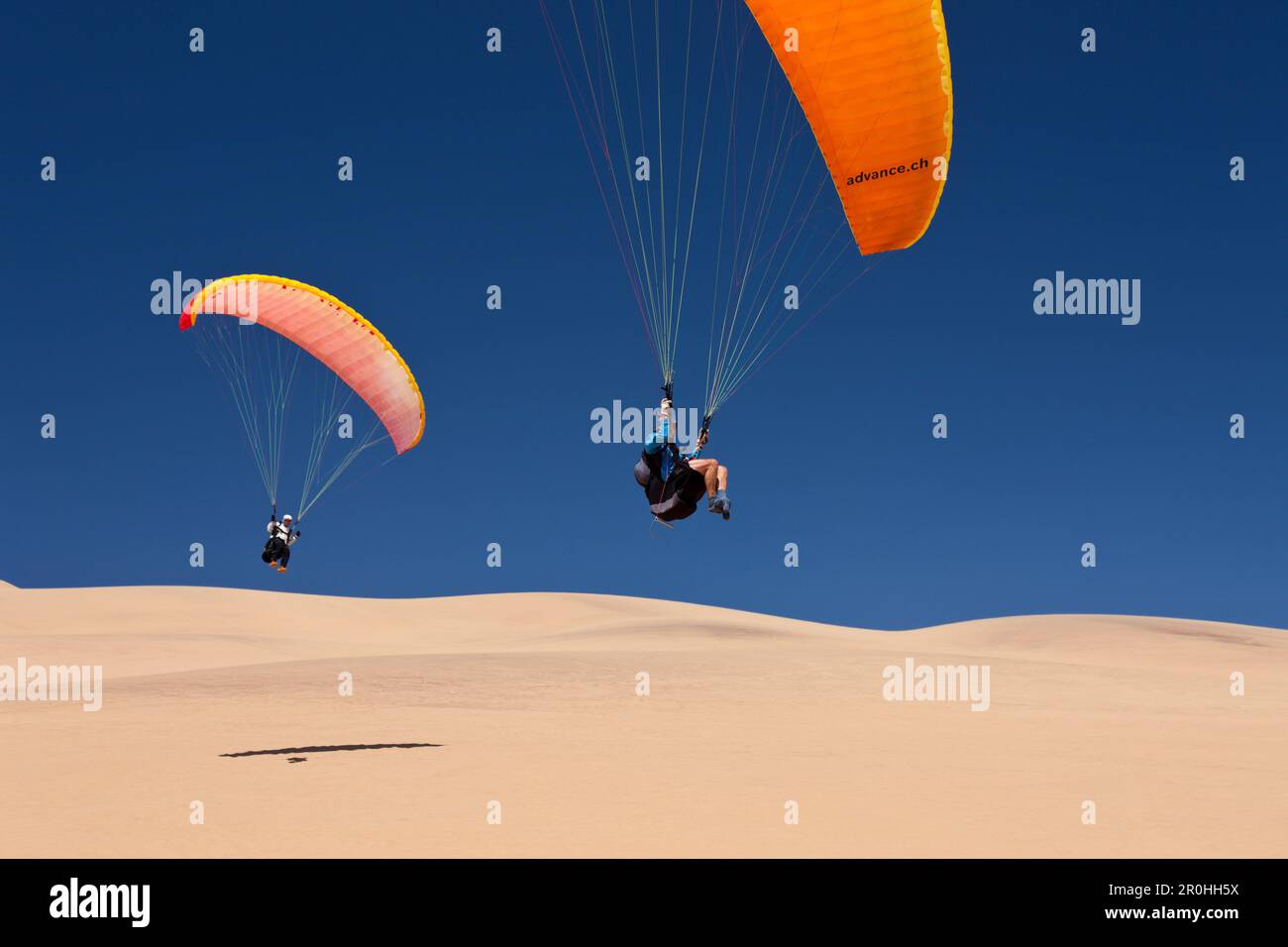 Paragliding over Dunes of Namib Desert, Long Beach, Swakopmund, Namibia ...