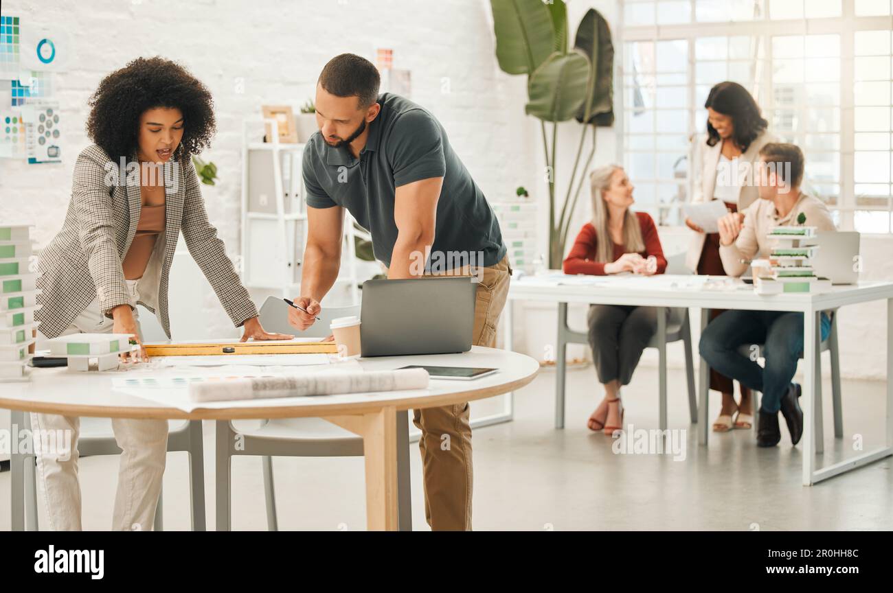 Various businesspeople working together in an office. Diverse ...
