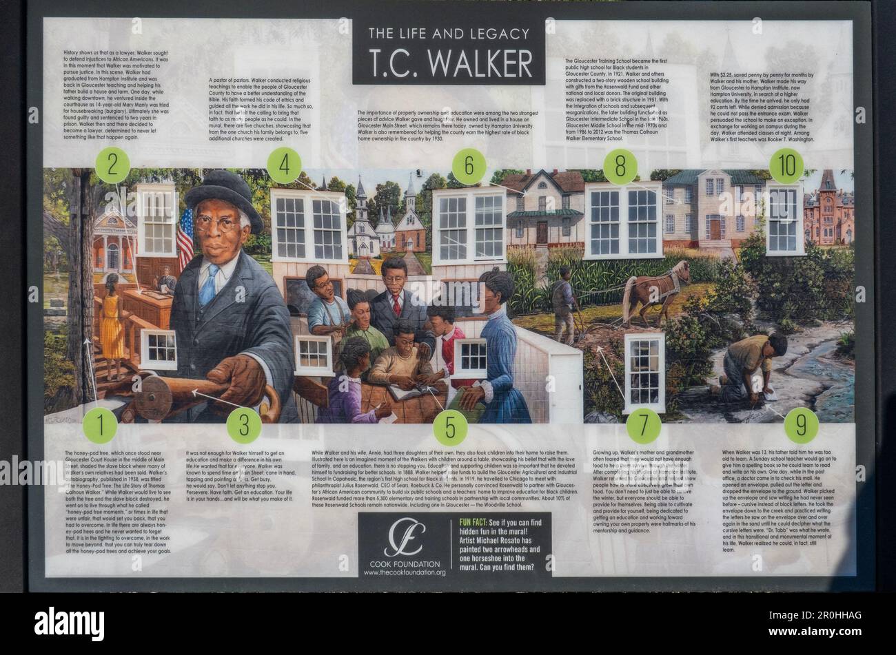 TC Walker public art mural in Gloucester county Virginia Stock Photo ...