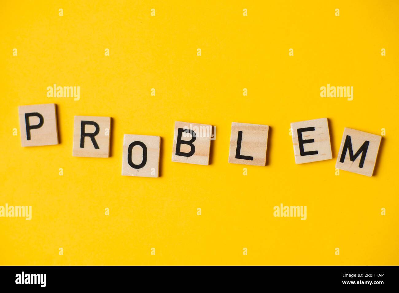word problem on a yellow background. The concept of difficulties Stock ...