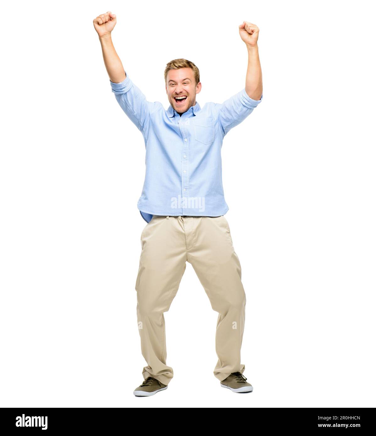 And thats a win. Full length shot of a handsome young man standing ...