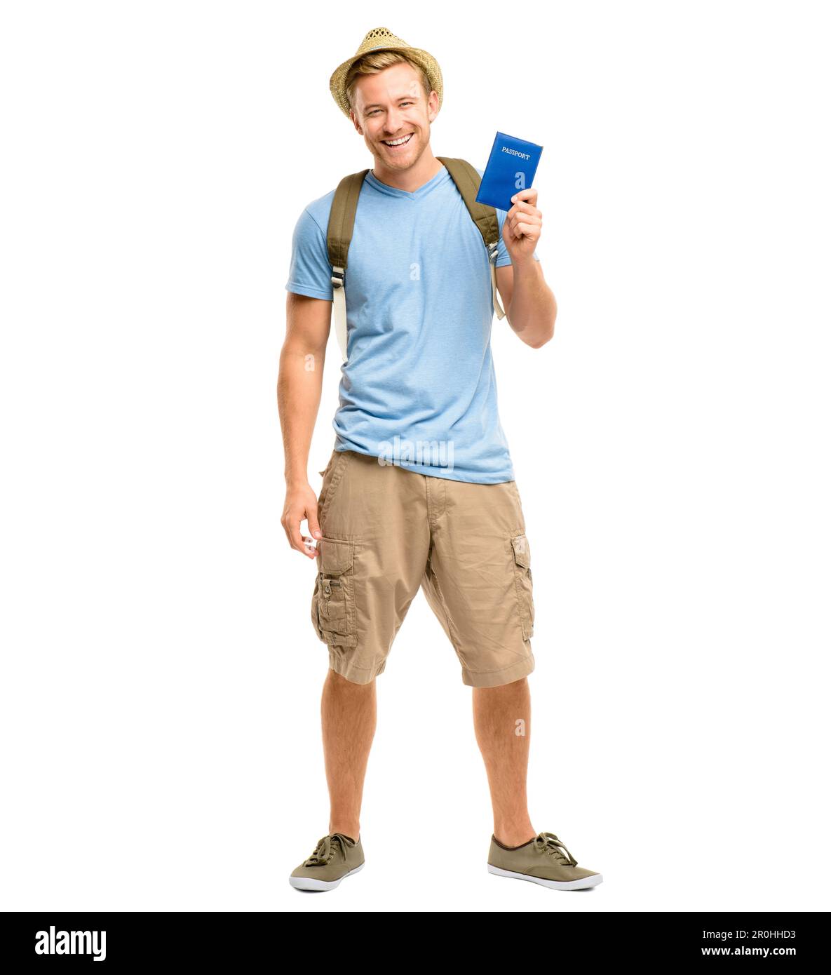 I got approved to travel again. Full length shot of a handsome young ...