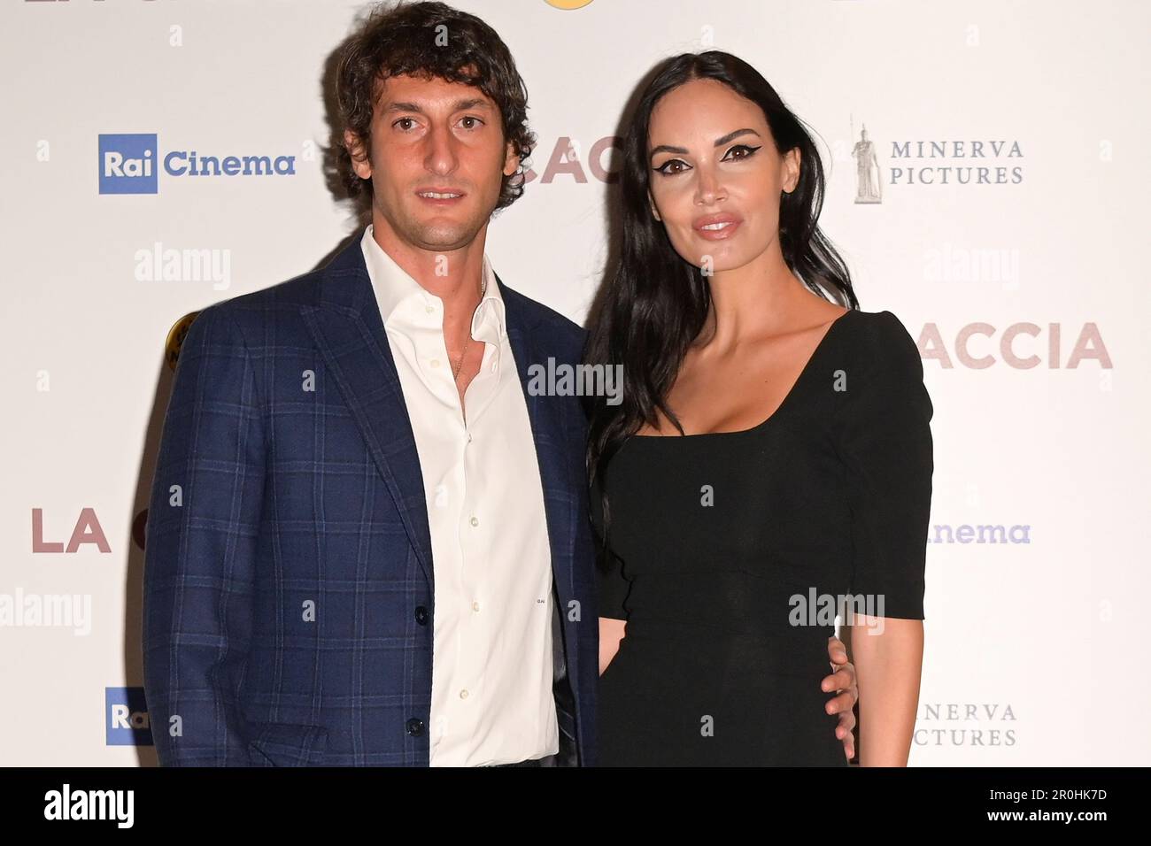 Rome, Italy. 08th May, 2023. Giovanni Naldi (l) and Michela Quattrociocche (r) attend the ...