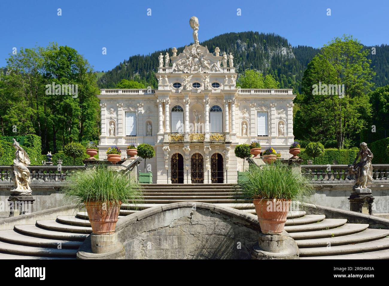 Linderhof Castle of King Ludwig II of Bavaria, Linderhof castle, rococo ...