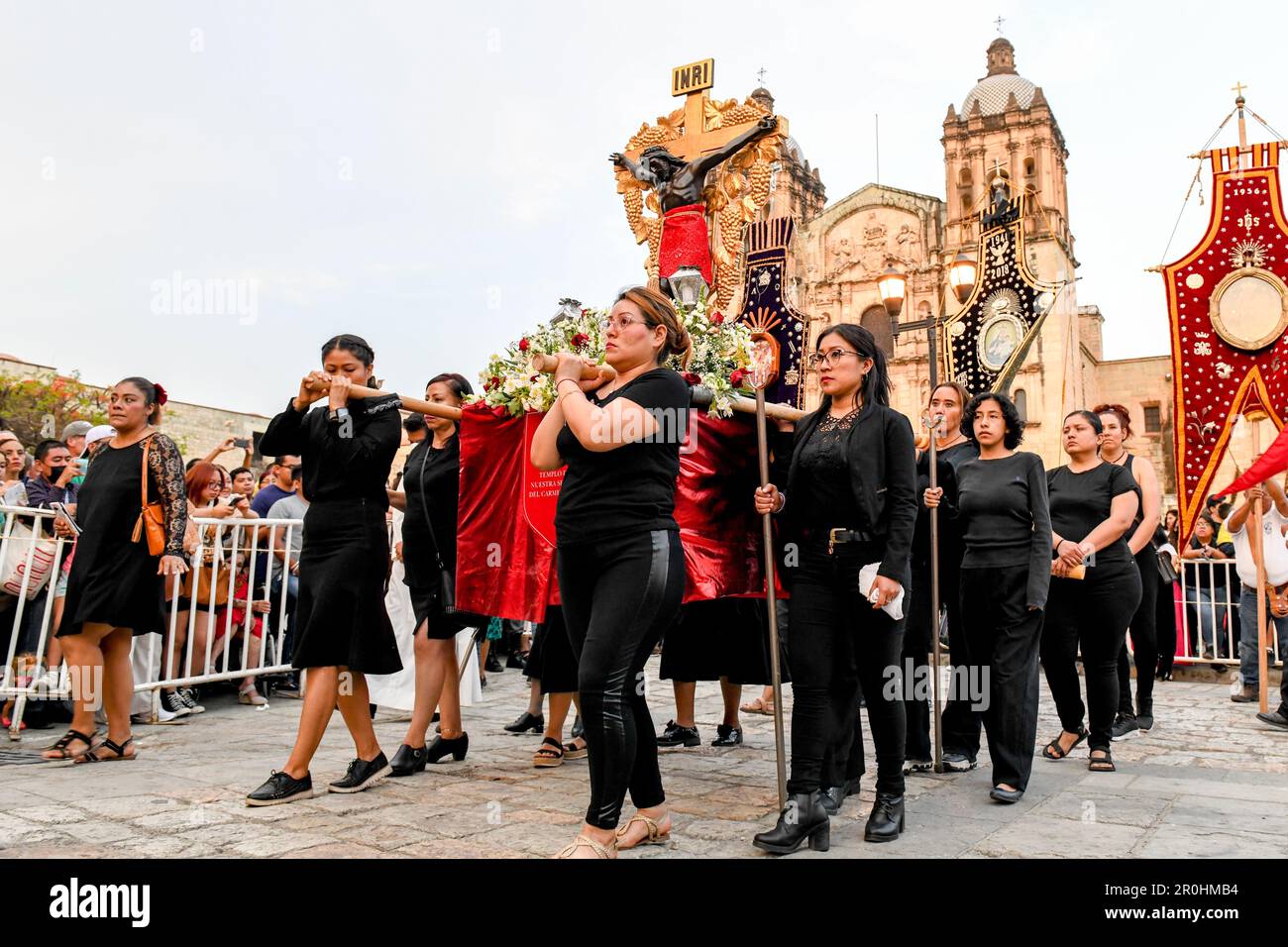 Good Friday Silent procession in Oaxaca de Juarez, Mexico in front of ...