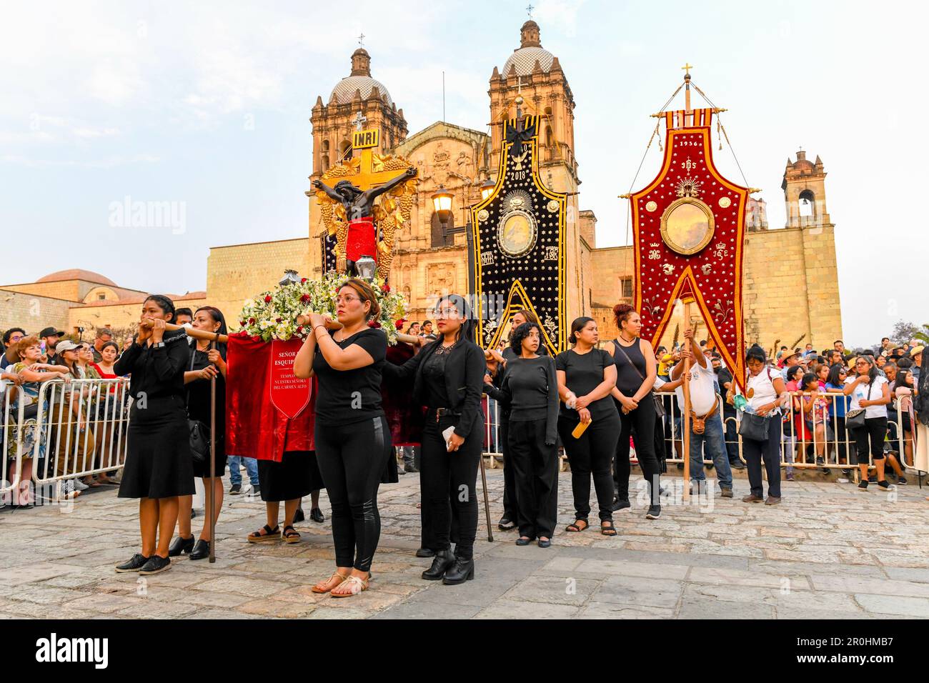 Good Friday Silent procession in Oaxaca de Juarez, Mexico in front of ...