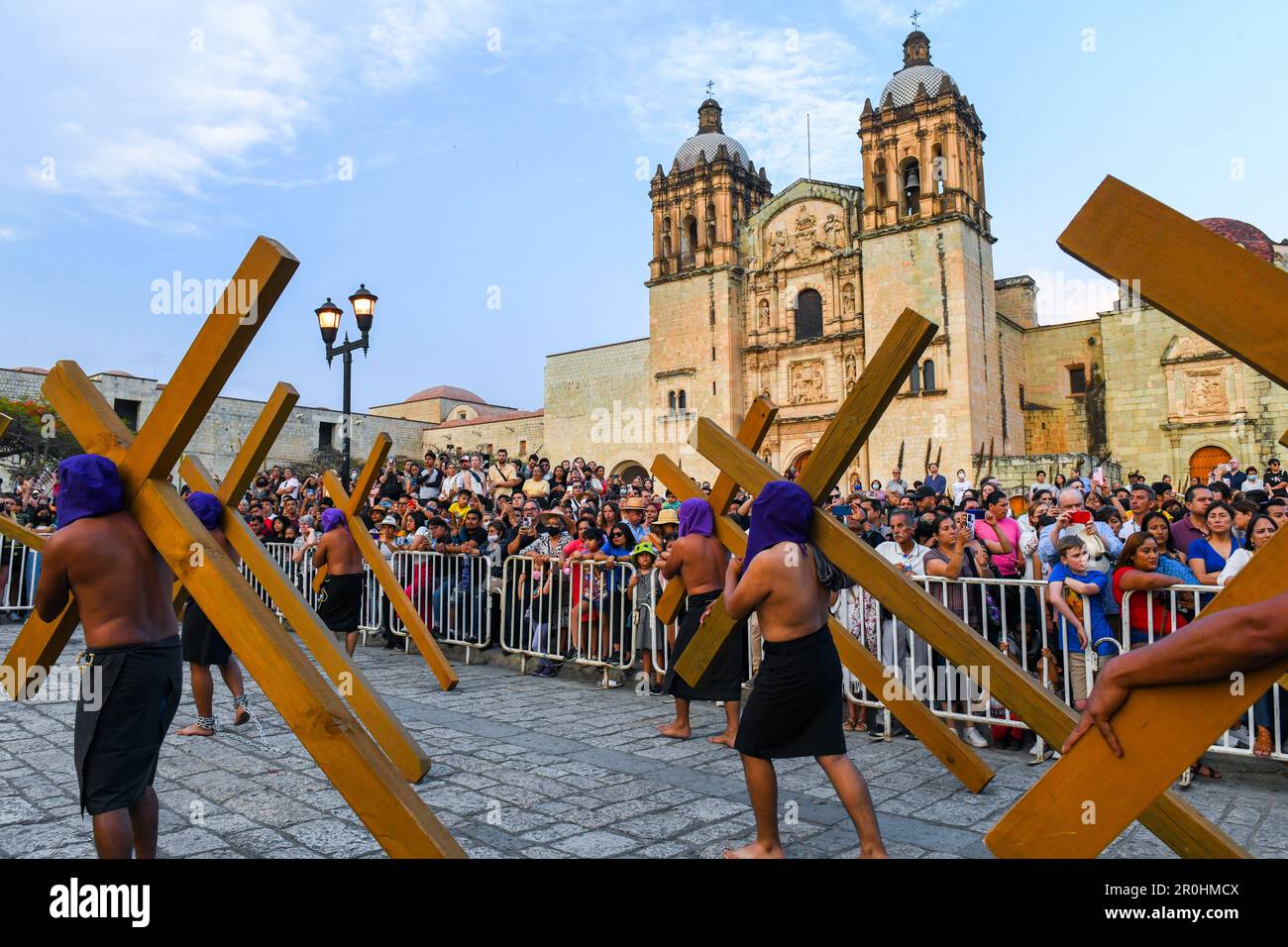 Good Friday Silent procession in Oaxaca de Juarez, Mexico in front of ...