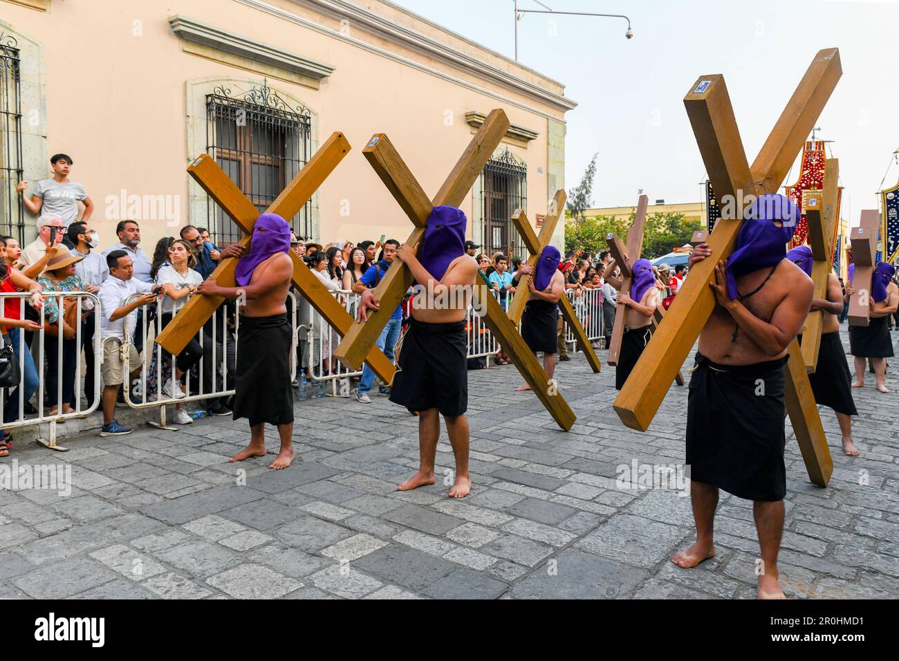 Good Friday Silent procession in Oaxaca Mexico during the Semana Santa ...