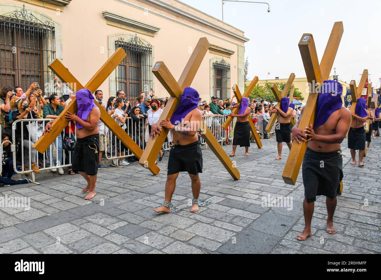 Good Friday Silent procession in Oaxaca Mexico during the Semana Santa ...