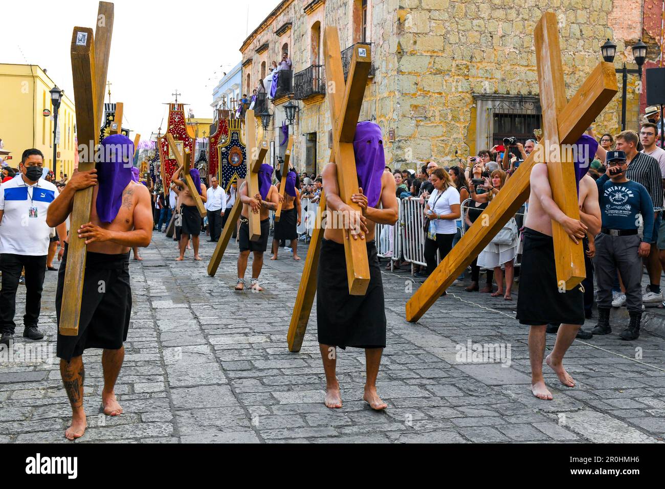 Good Friday Silent procession in Oaxaca Mexico during the Semana Santa ...