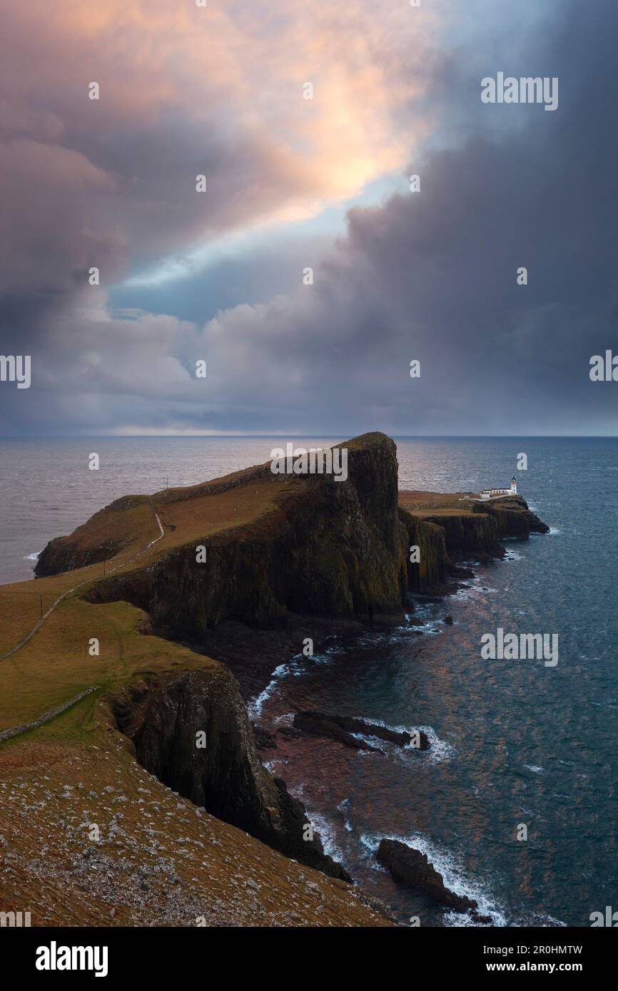 Cliffs, Neist Point, Isle of Skye, Scotland, United Kingdom Stock Photo ...
