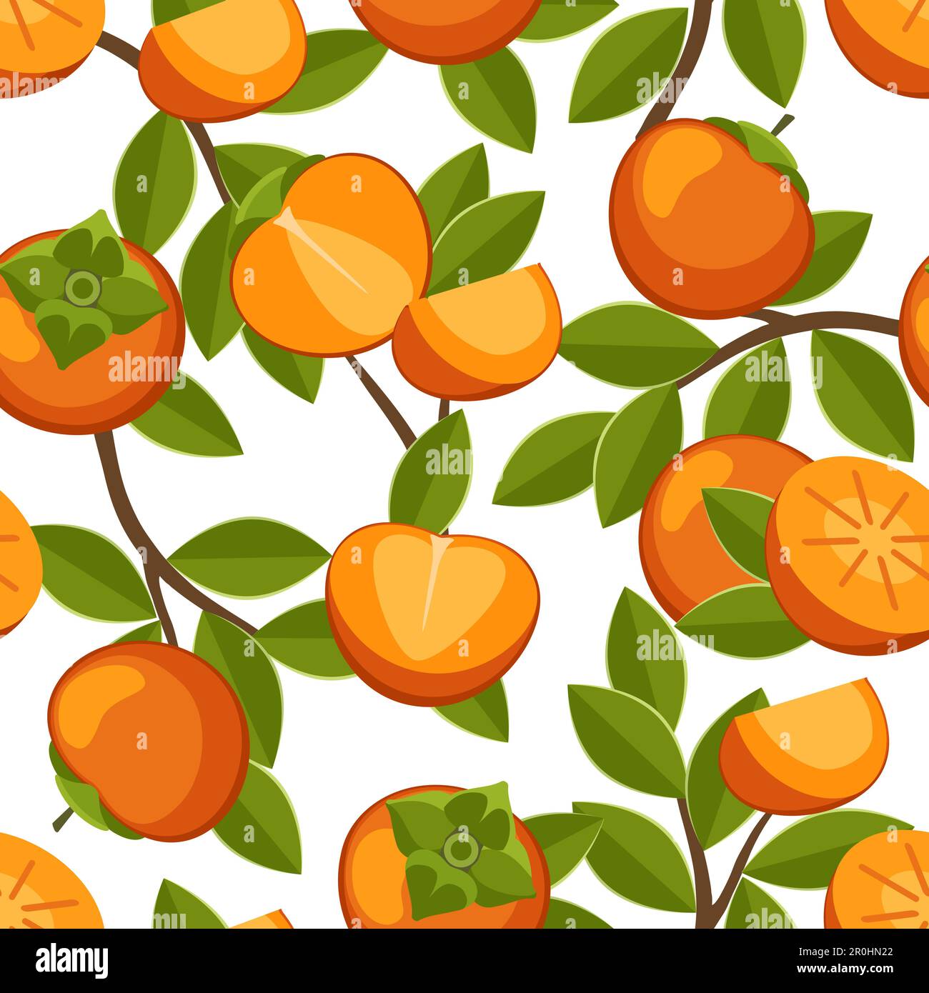 Persimmon pattern Stock Vector Images - Alamy