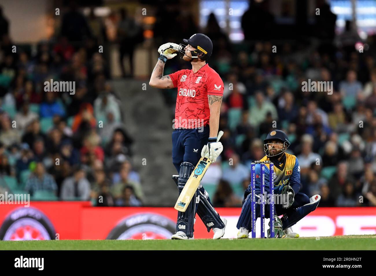 Sydney, Australia, 5 November, 2022. Ben Stokes of England adjusts his ...
