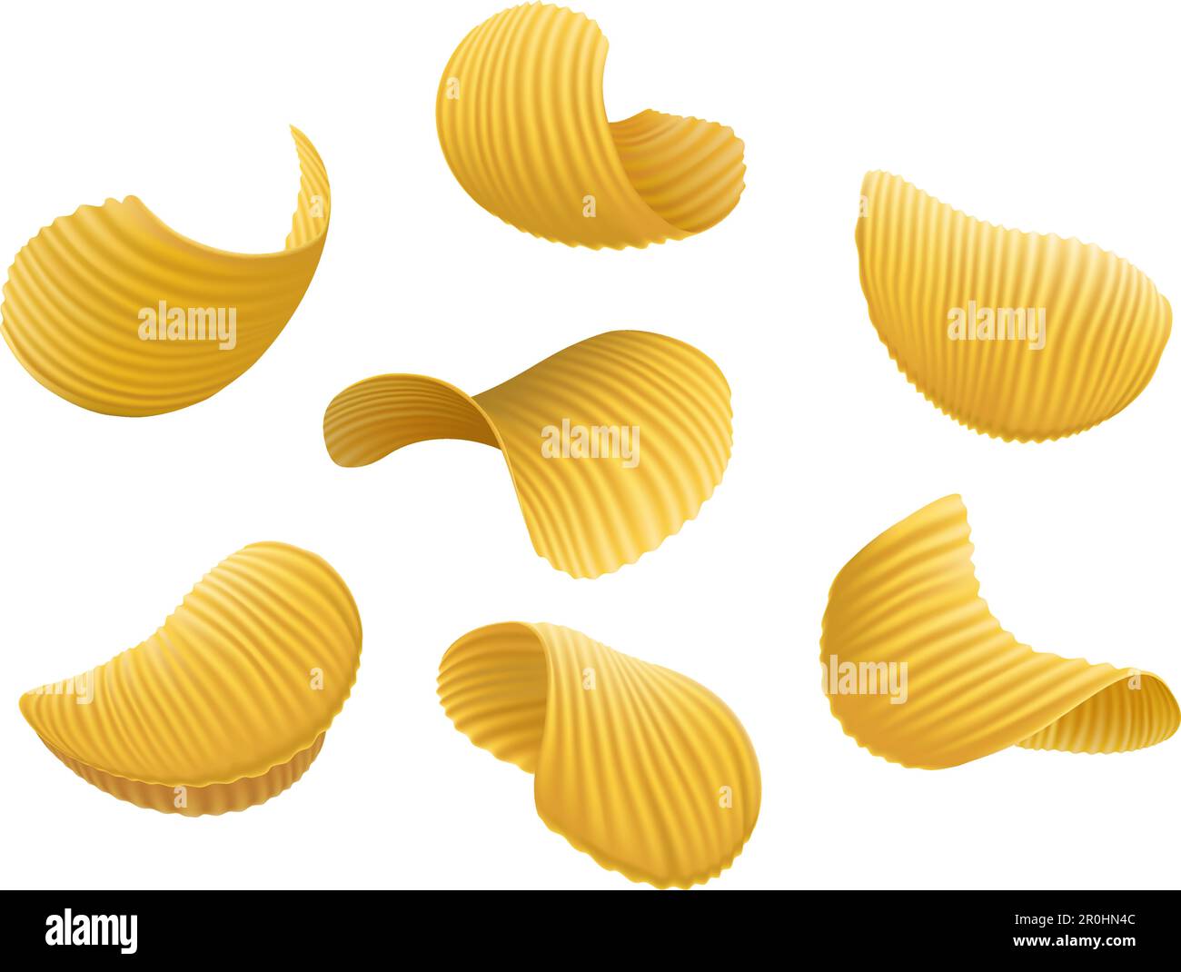 Realistic potato chips Stock Vector Image & Art - Alamy