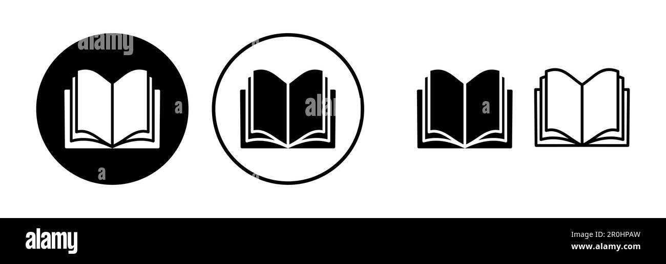 Book icon vector. Open book vector icon Stock Vector Image & Art - Alamy