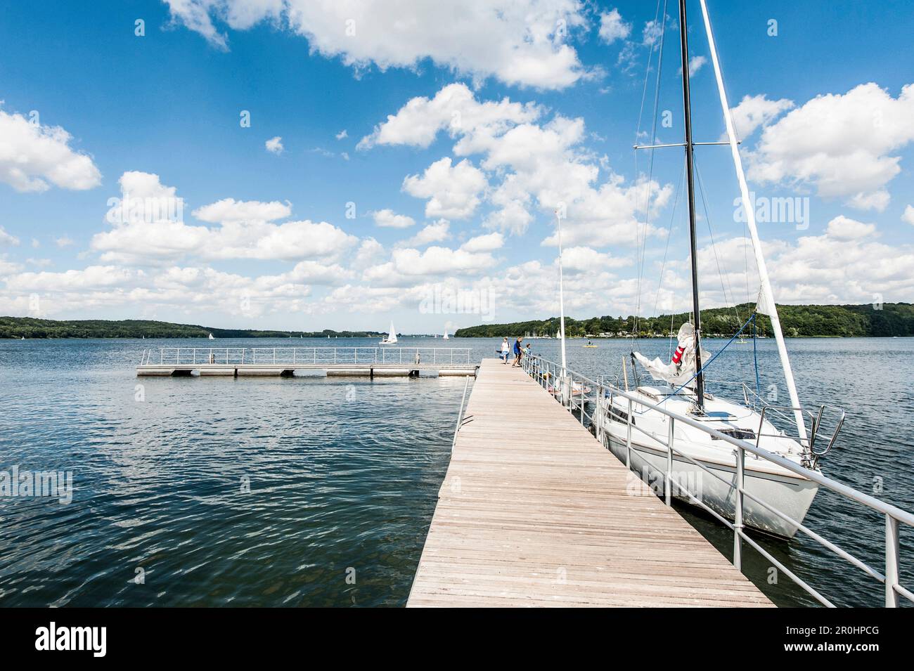 Lake Ratzeburg with the cathedral of Ratzeburg in the background ...