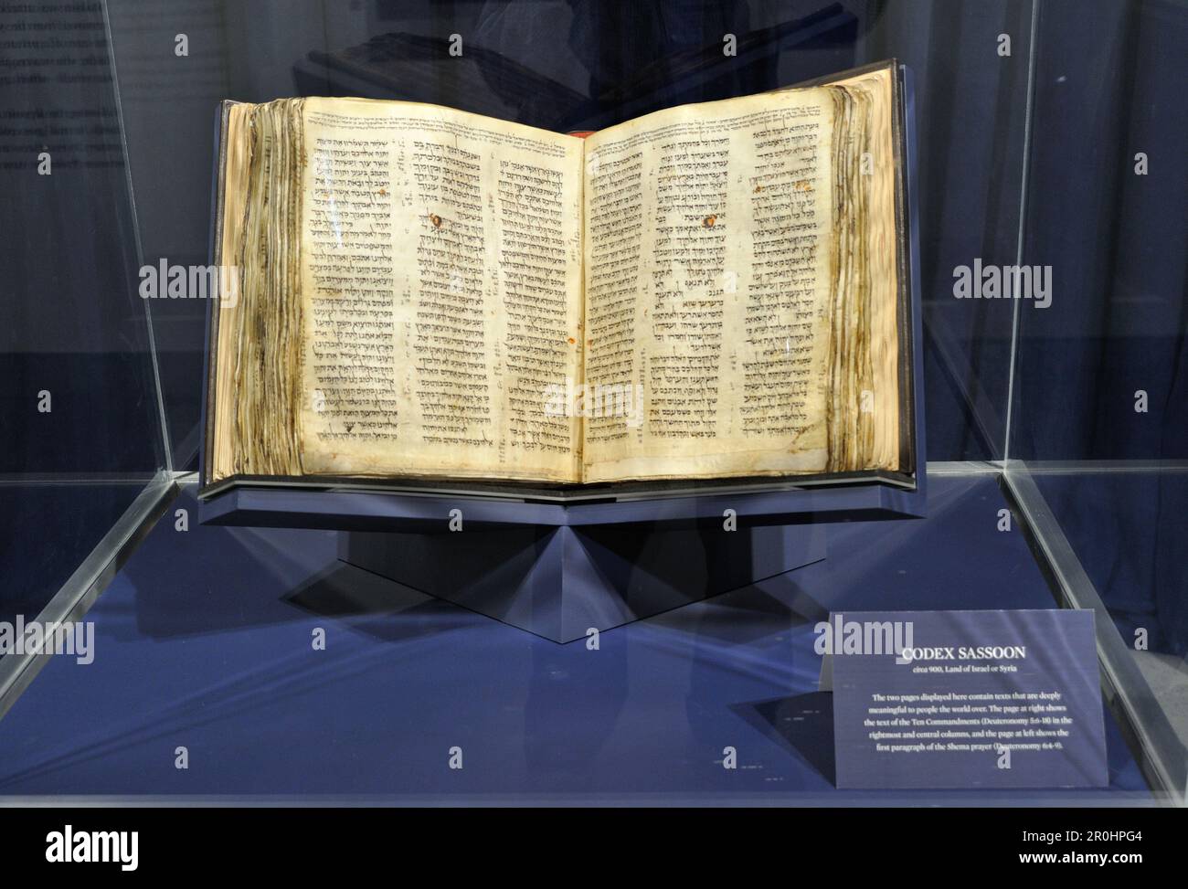 New York, USA. 08th May, 2023. Codex Sassoon 10th century Hebrew Bible ...