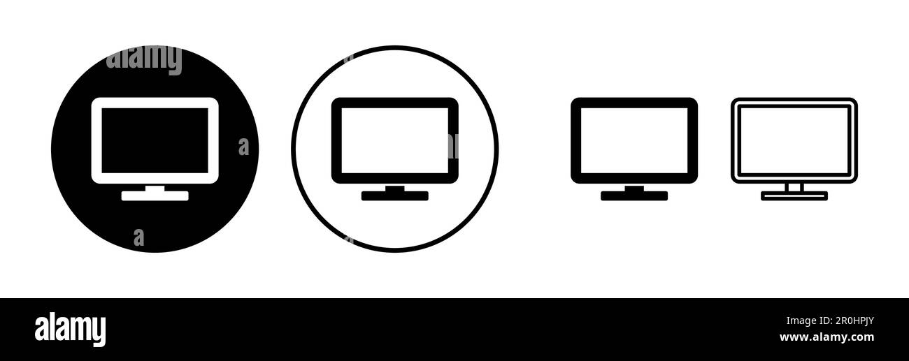 Computer icon vector. computer monitor icon Stock Vector Image & Art - Alamy