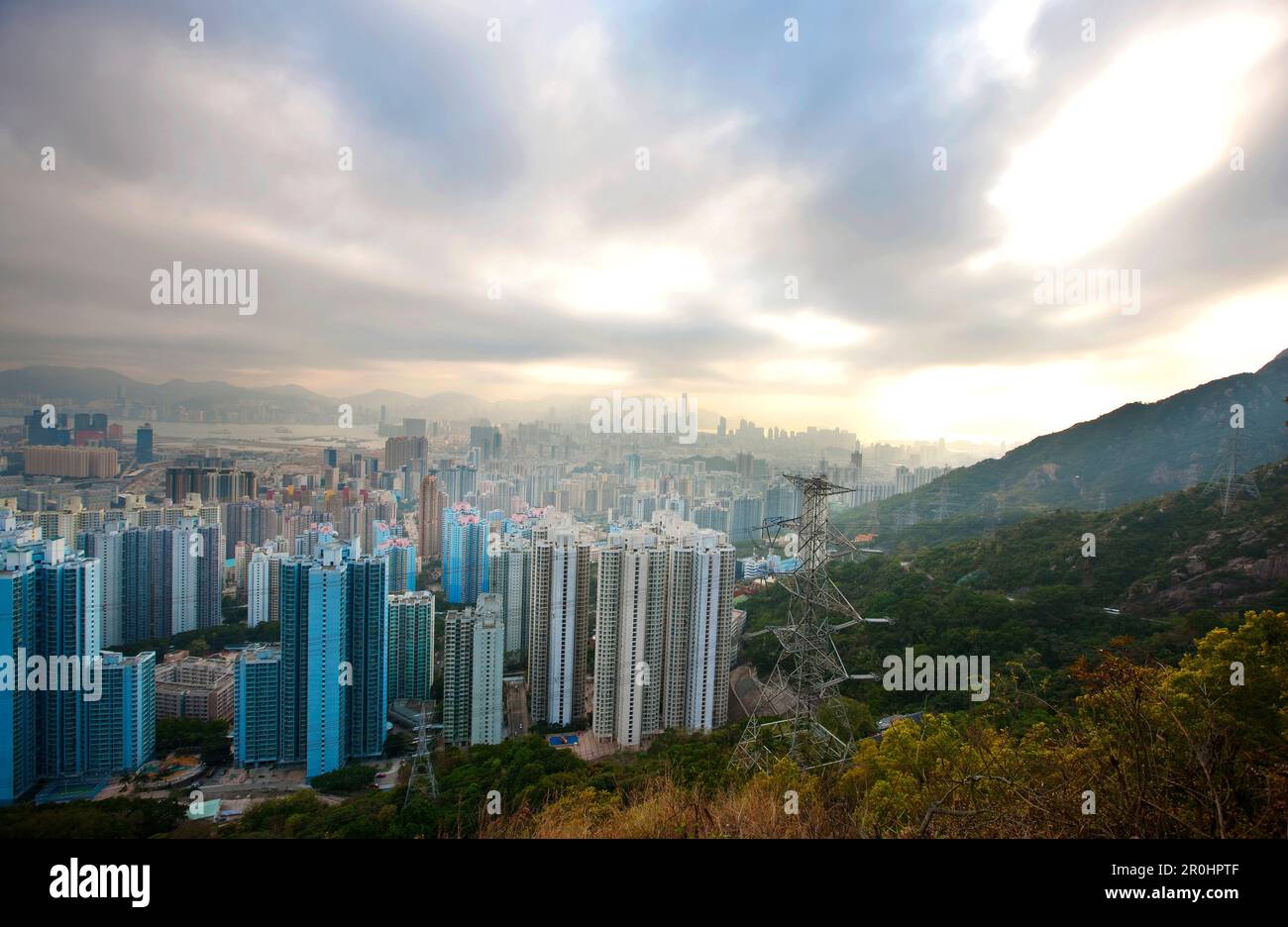 Cityscape with high-rise buildings, Hong Kong, China Stock Photo - Alamy