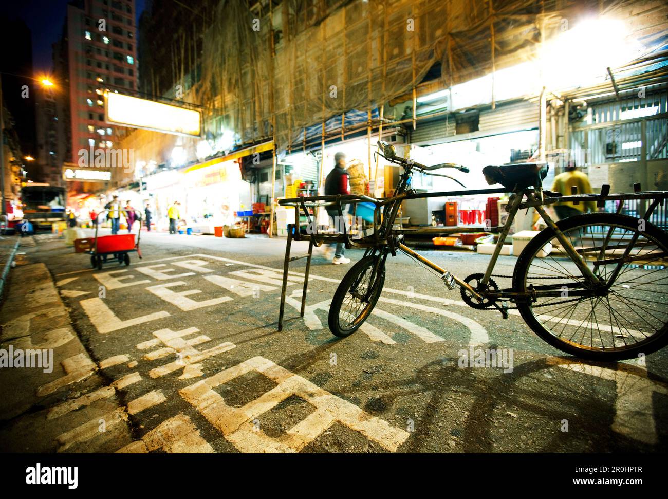 Street scenery at night, Hong Kong, China Stock Photo - Alamy
