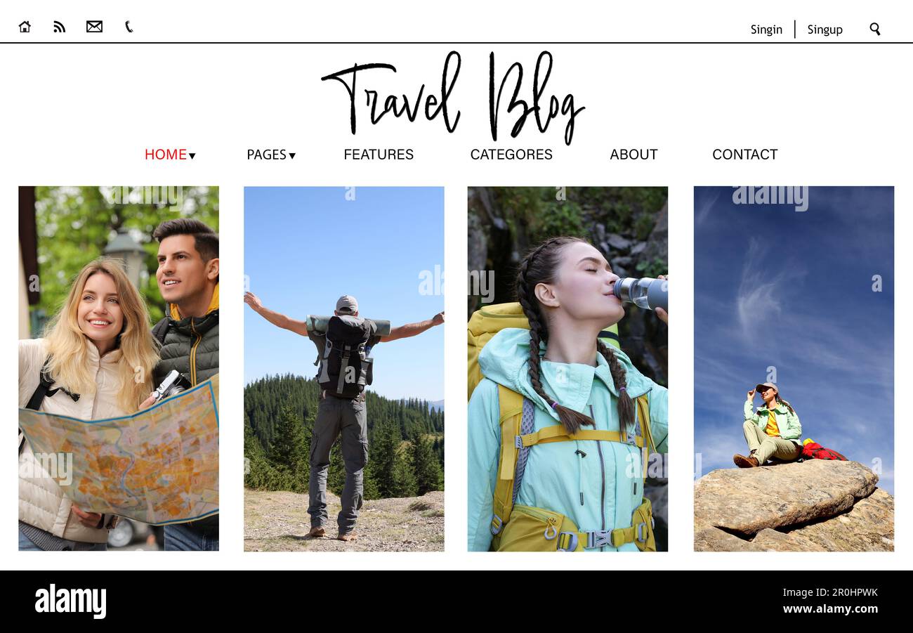 Website homepage theme hi-res stock photography and images - Alamy