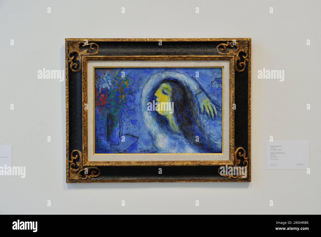 New York, USA. 08th May, 2023. Le Profil Jaune by Marc Chagall (price ...