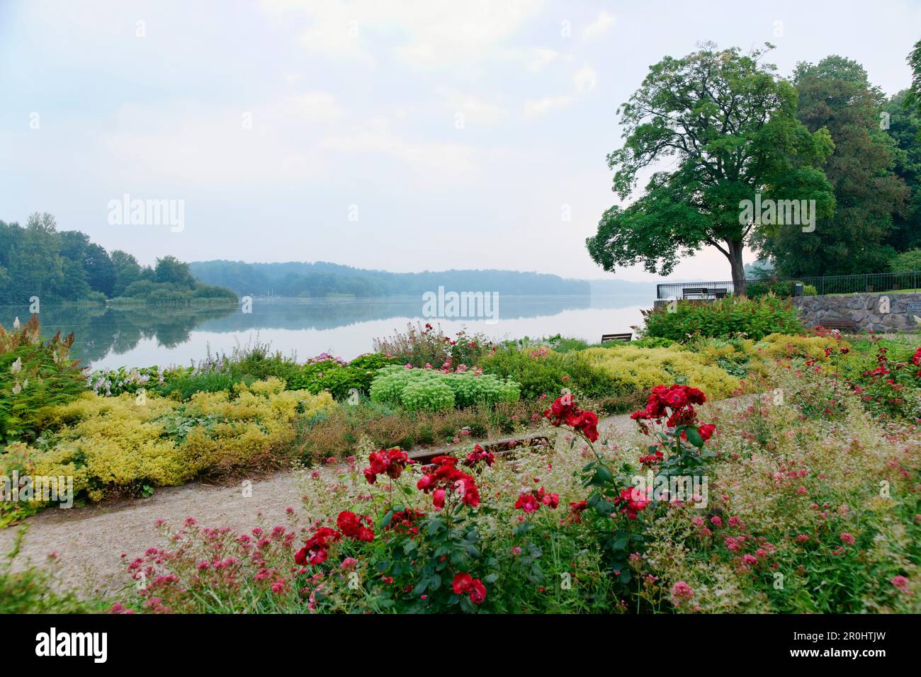 Baroque garden of Eutin castle, Grosser Eutiner See, Eutin, Schleswig ...