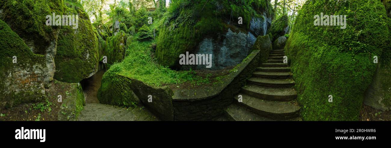 Sasso spicco, Steps to grotto with bed from St. Francis, La Verna ...