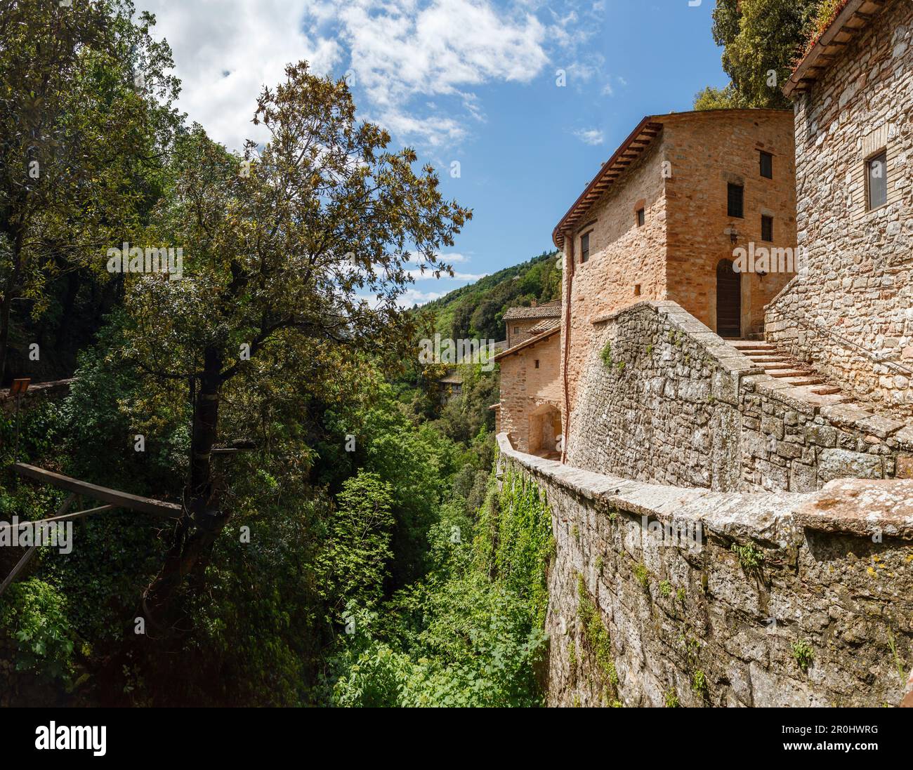 Eremo delle Carceri, monastery, herimitage, woods above Assisi, Monte ...