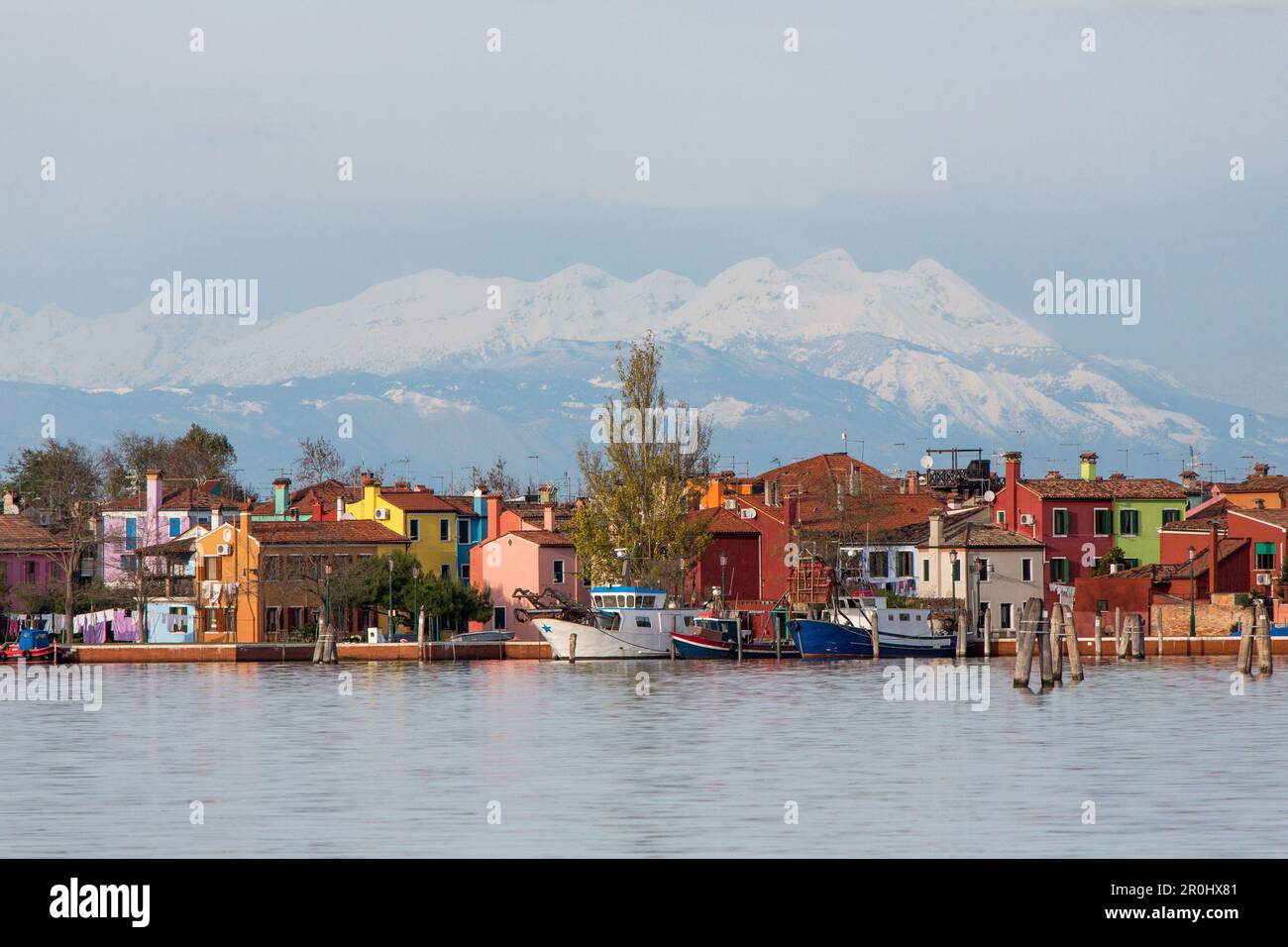 Venetian Lagoon and the Island of Burano, Fishing village with ...